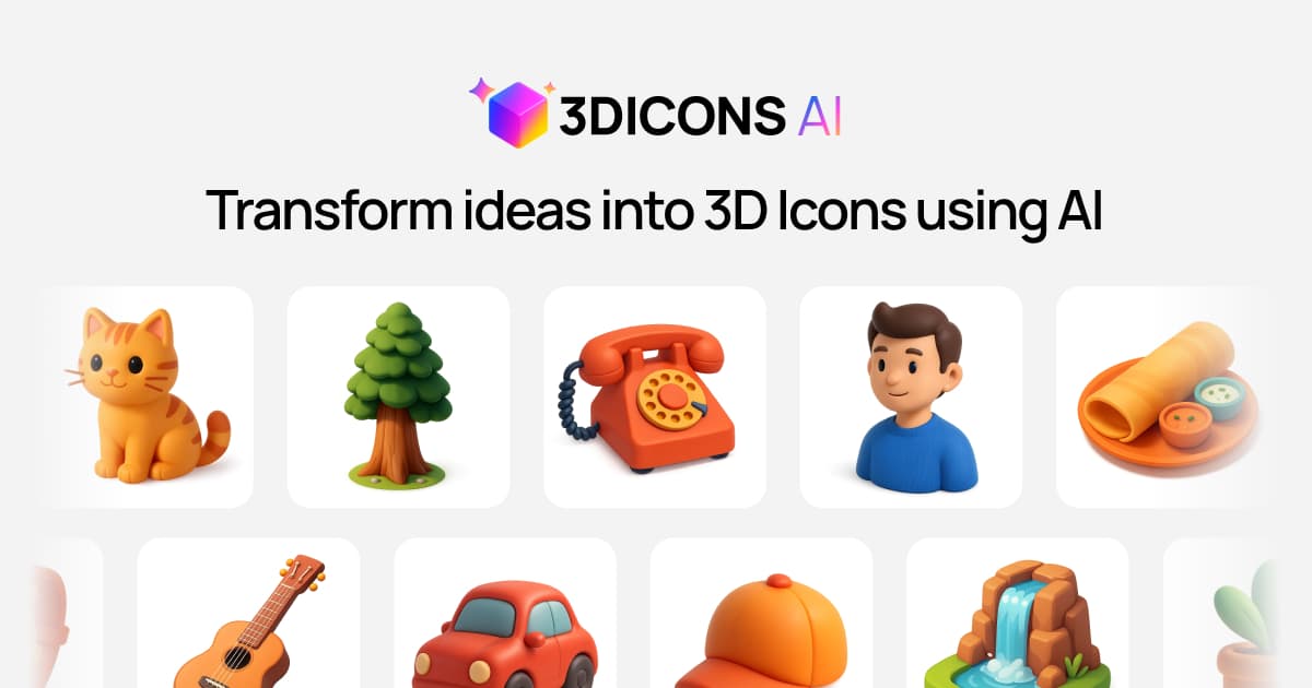 Transform Ideas Into 3d icons Using AI
